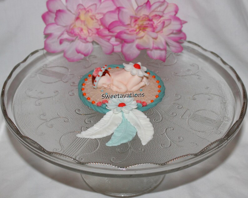 Fondant Native American Baby Cake Topper Tribal Baby Topper | Etsy