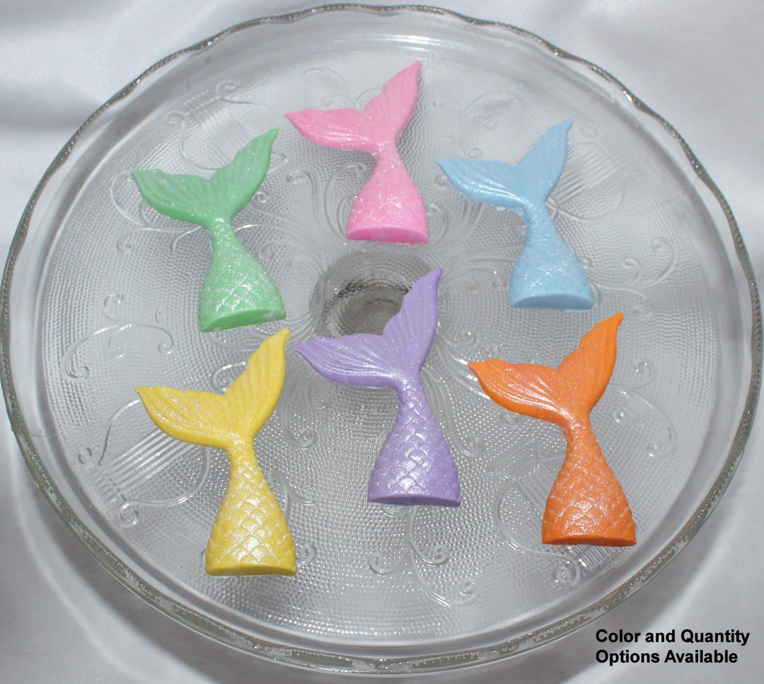 Fondant Mermaid Tail Cake Topper - Mermaid Cake Decoration - Under the ...