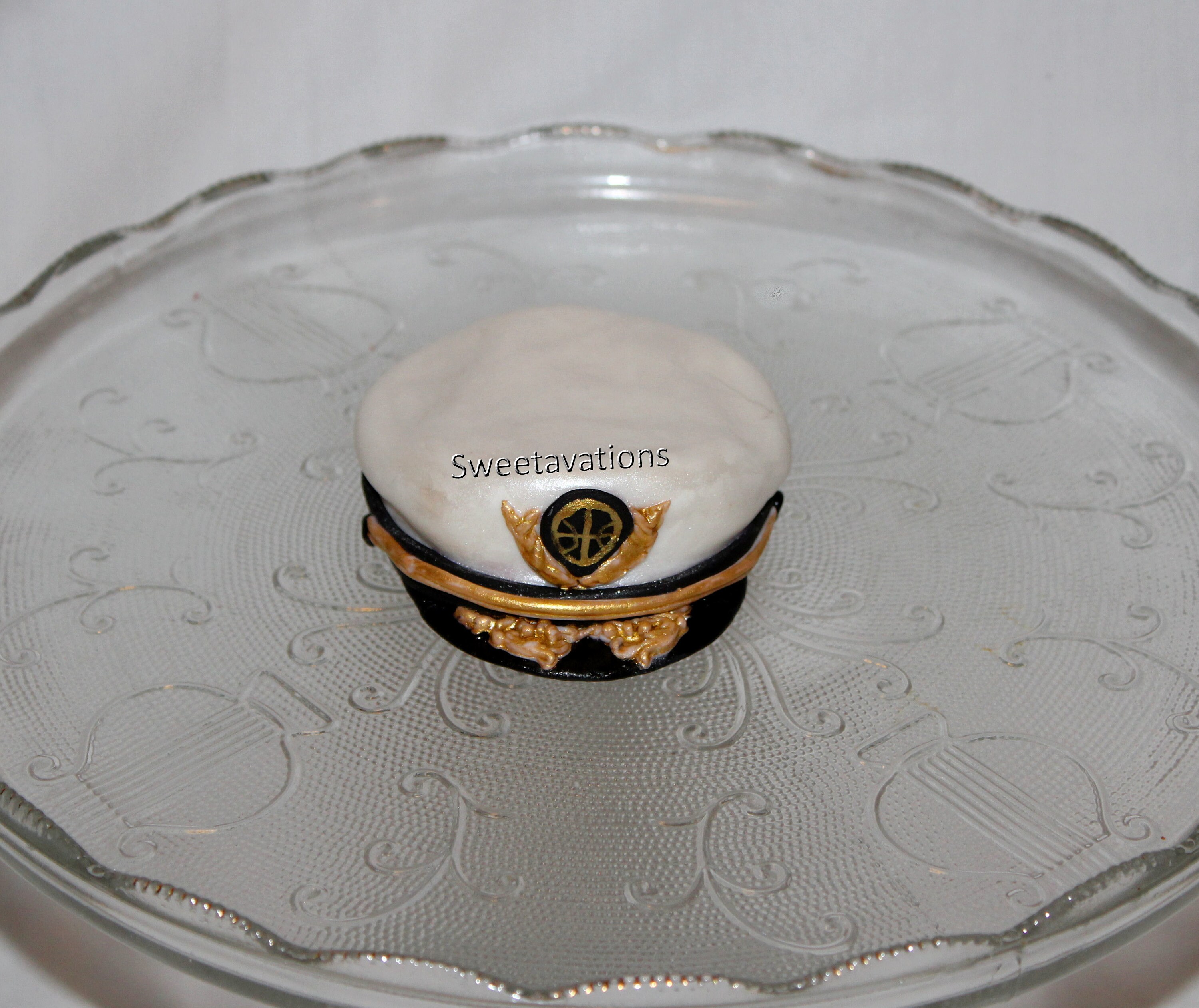 Fondant Captain's Hat Cake Topper Nautical Topper | Etsy