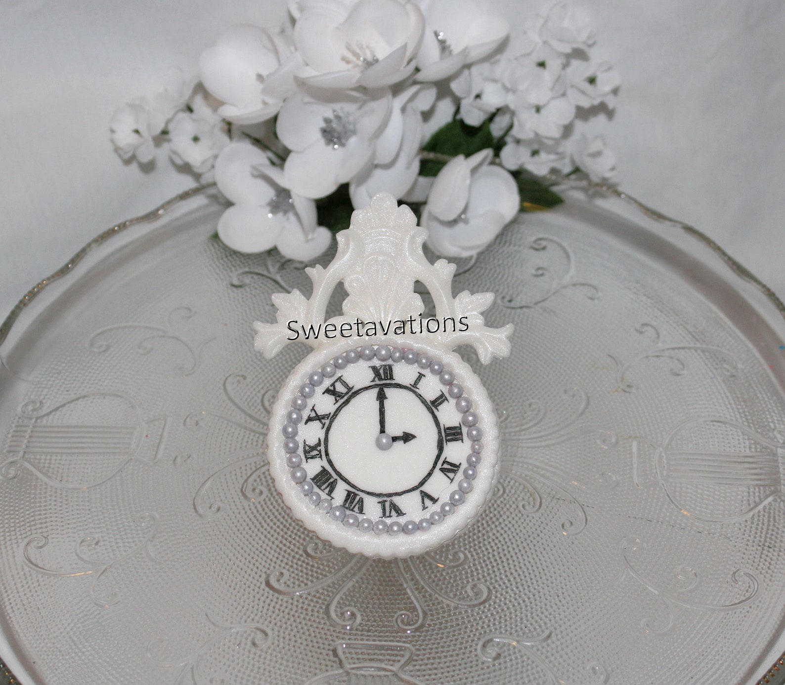 Fondant Clock Cake Topper Steampunk Topper Fondant - Etsy