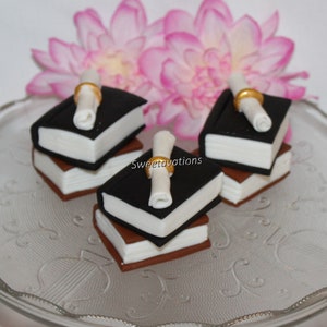 Fondant Graduation Cake Topper Fondant Book Graduation Topper Grad ...