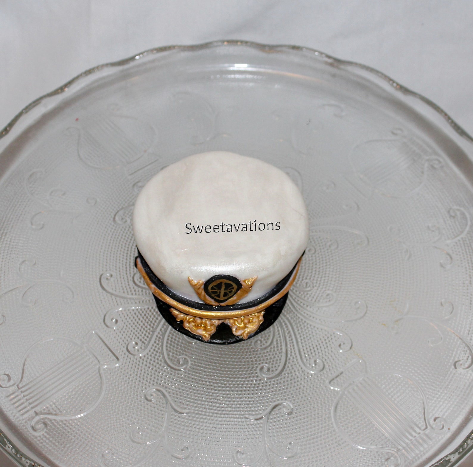 Fondant Captain's Hat Cake Topper Nautical Topper | Etsy