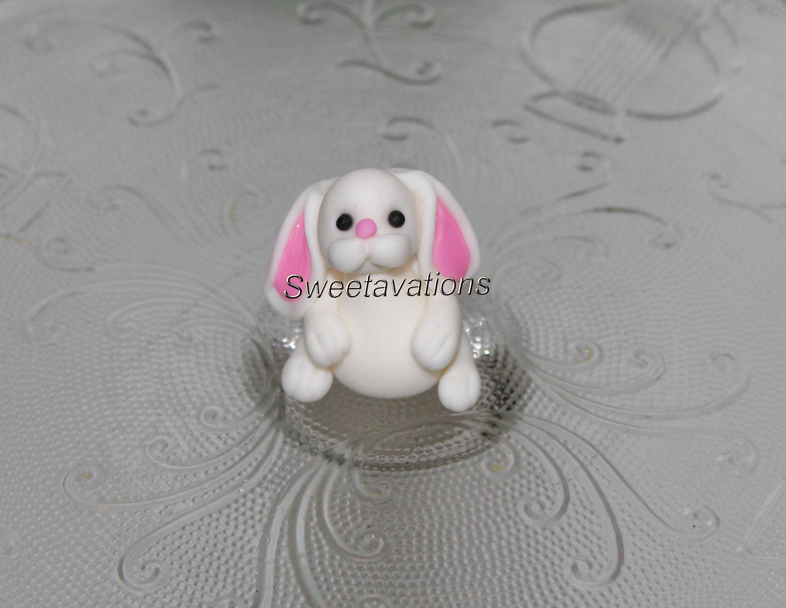 Fondant Bunny Cake Topper Bunny Topper Fondant Rabbit | Etsy
