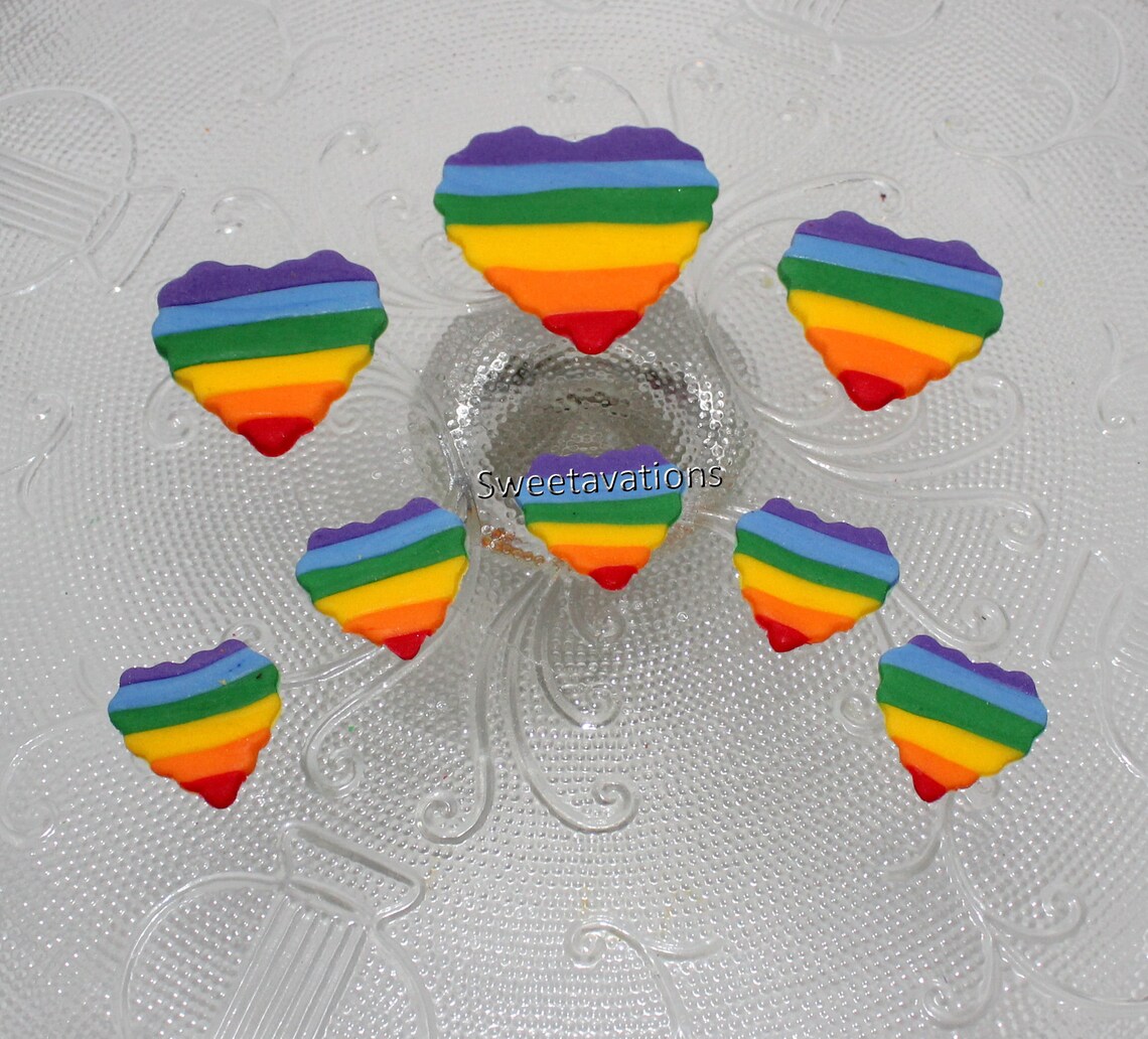 Fondant Gay Wedding Cake Topper Lesbian Wedding LGBT - Etsy