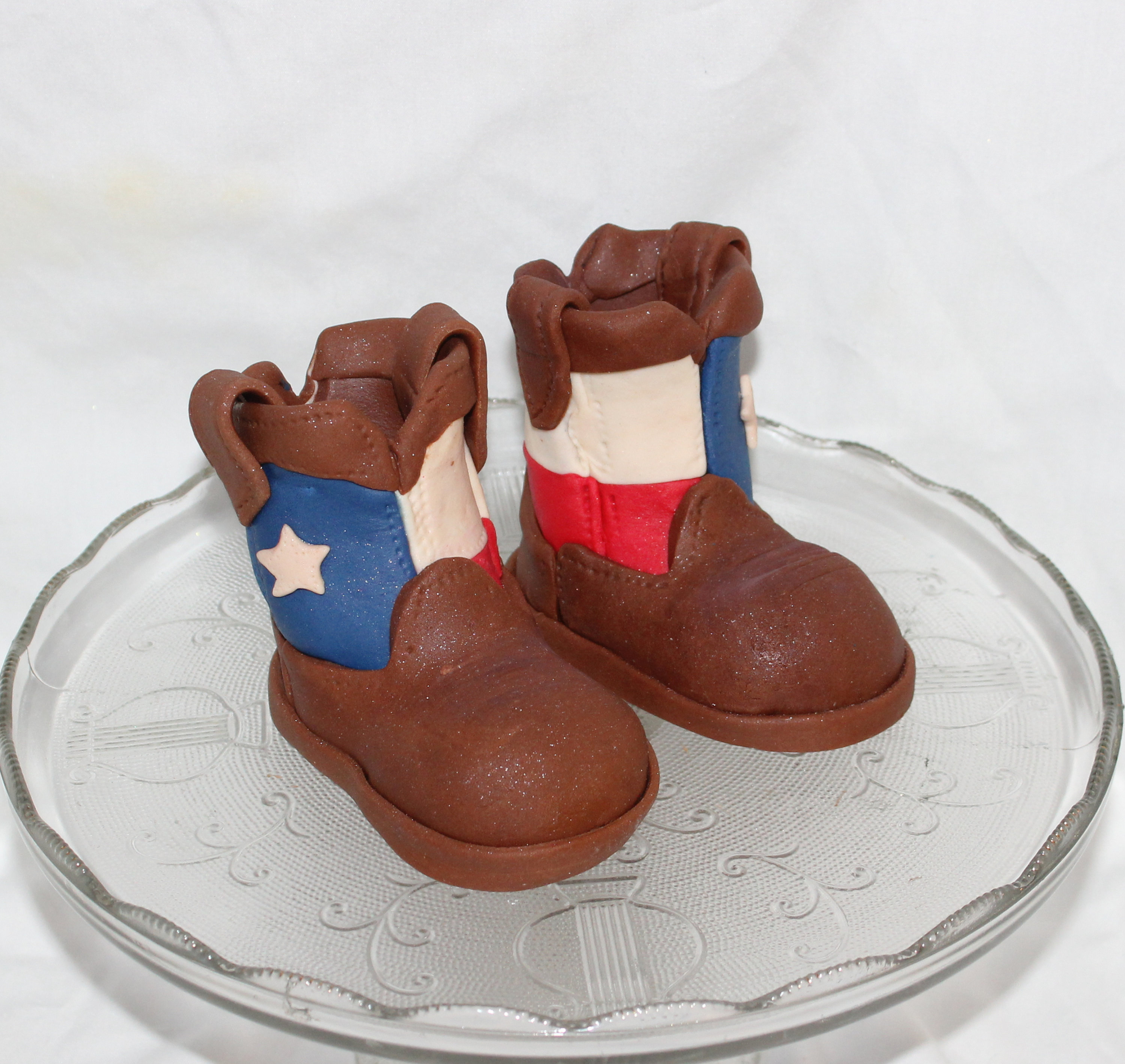 Fondant Cowboy Boots Cake Topper Fondant Baby Boots - Etsy