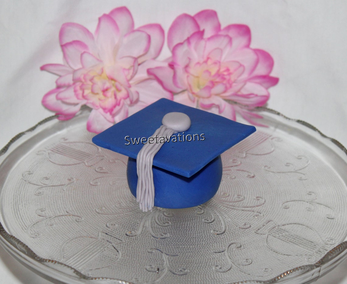 Fondant Graduation Cap Cake Topper Fondant Grad Hat Grad | Etsy
