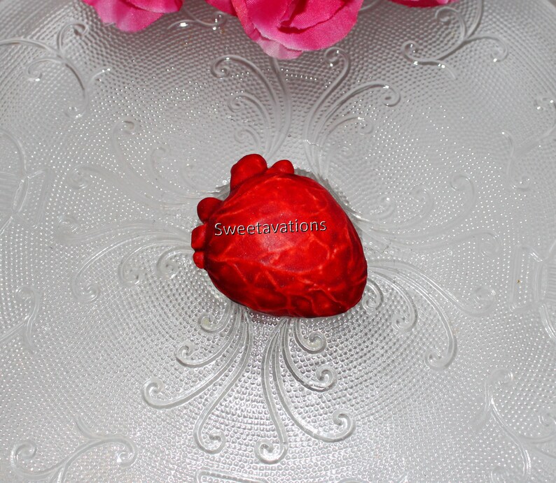 Fondant Human Heart Cake Topper Medical Cake Topper | Etsy