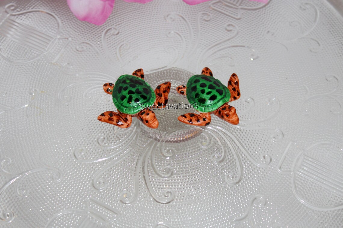 Fondant Turtle Cake Topper Fondant Sea Turtle Turtle - Etsy Canada