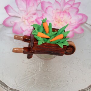 Fondant Wheelbarrow Cake Topper Wheelbarrow Topper Fondant Vegetables Farm Cake Topper Garden ...