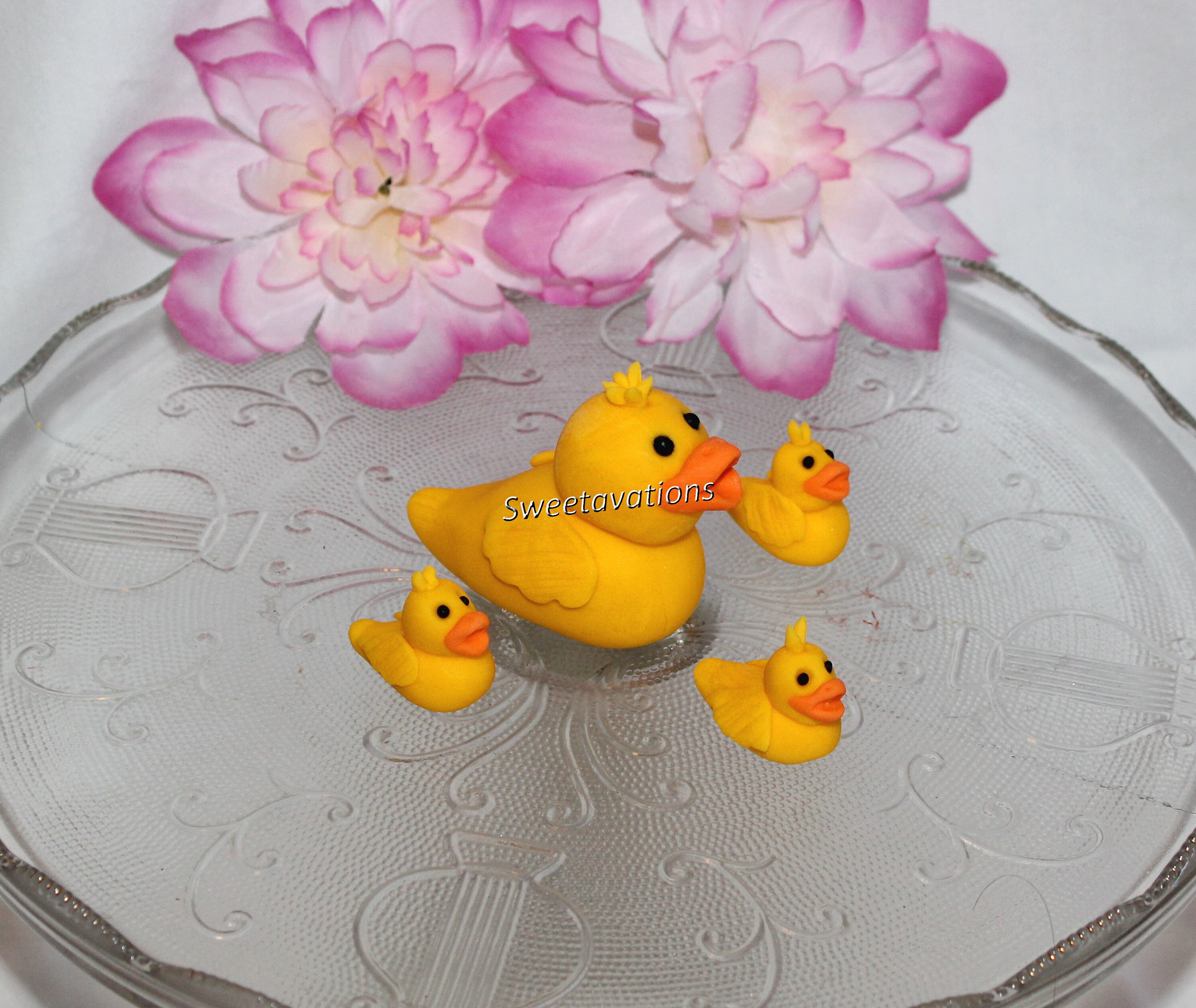 Fondant Duck Cake Topper Rubber Duck Topper Fondant Rubber | Etsy España