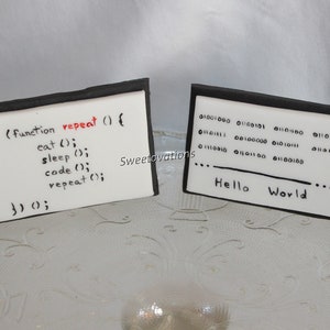 Fondant Computer Cake Topper - Fondant Programmer - Fondant Hacker ...