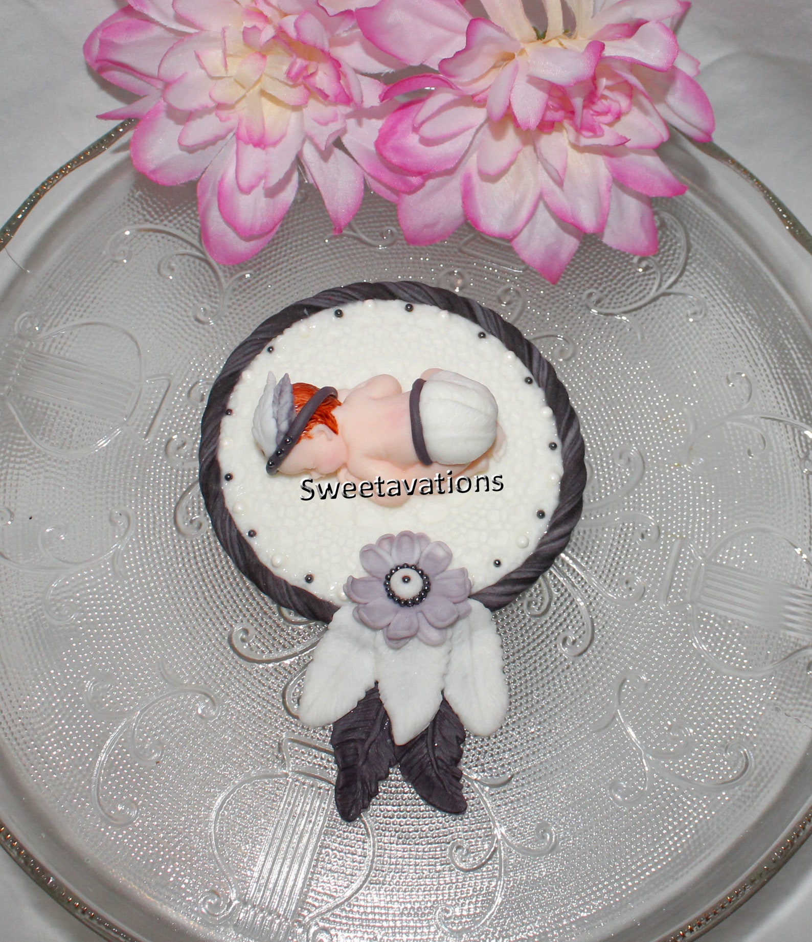 Fondant Native American Baby Cake Topper Tribal Baby Topper - Etsy