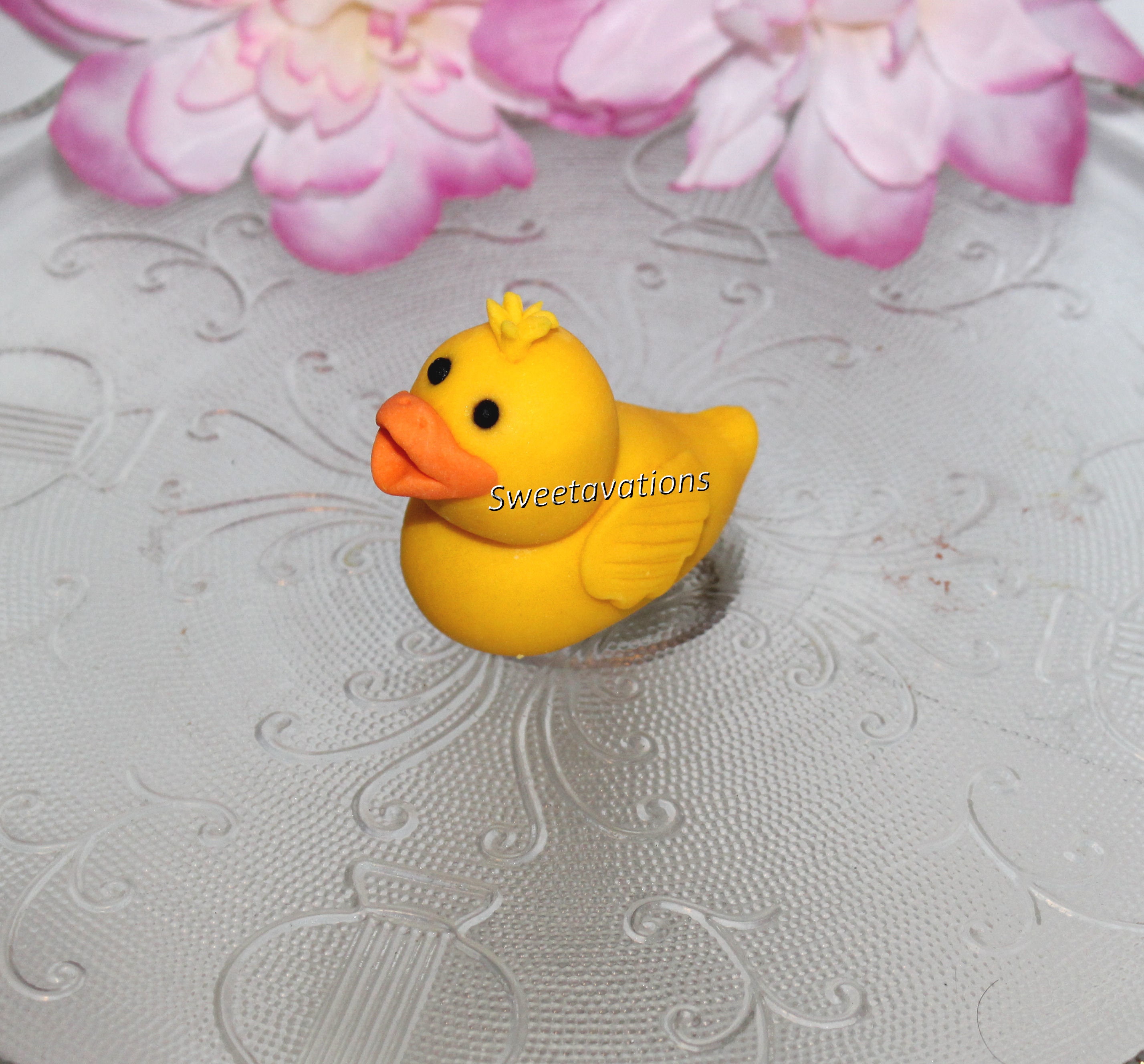 Fondant Duck Cake Topper Rubber Duck Topper Fondant Rubber | Etsy España