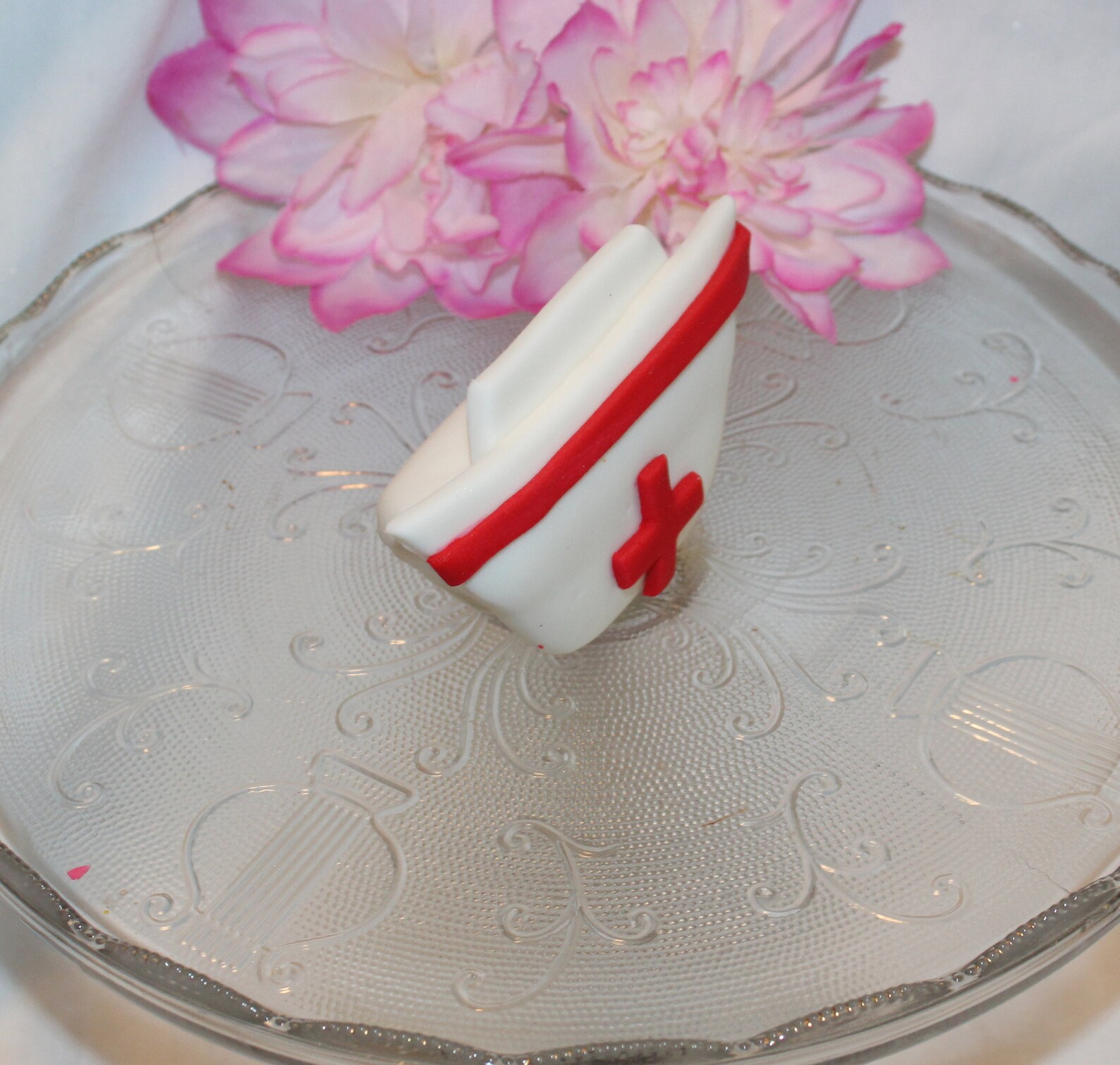 Fondant Nurse Cap Cake Topper Nurse Hat Topper Fondant - Etsy