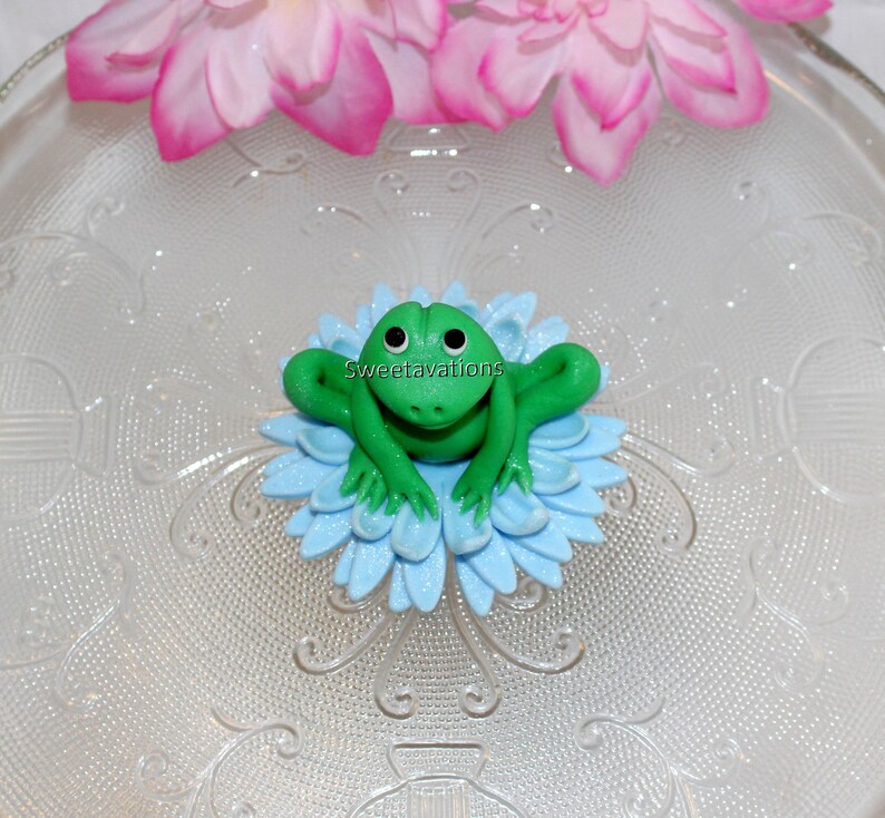 Fondant Frog Cake Topper Frog Topper Woodland Animal - Etsy