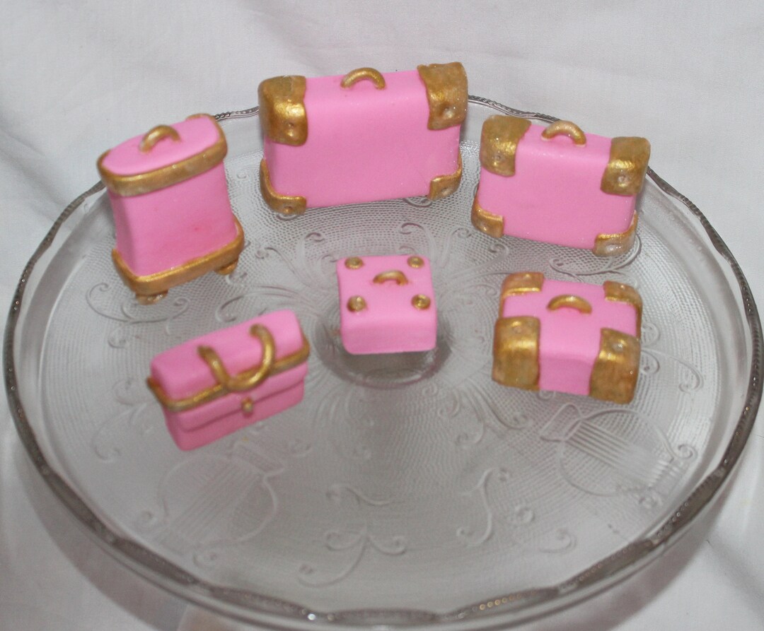 Fondant Travel Cake Topper - Fondant Suitcase - Fondant Airplane ...