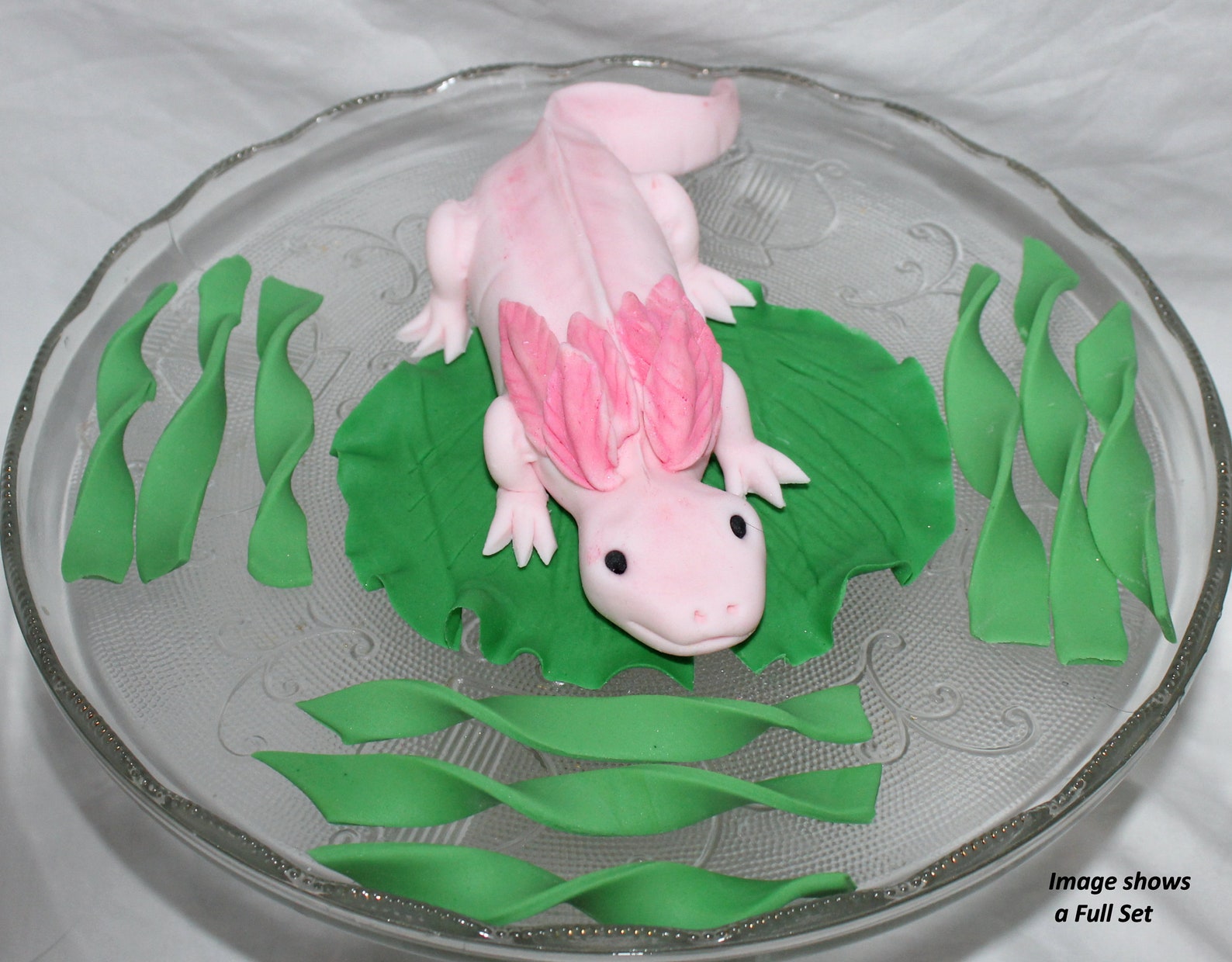 Fondant Axolotl Cake Topper - Fondant Salamander - Fondant Reptile ...