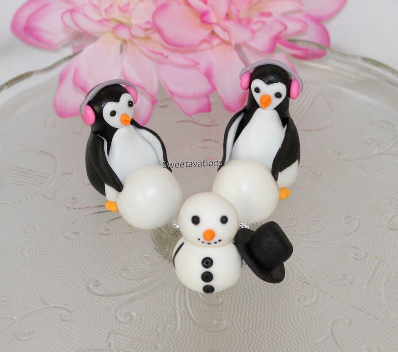 Fondant Penguin Cake Topper Penguin Topper Penguin Party | Etsy