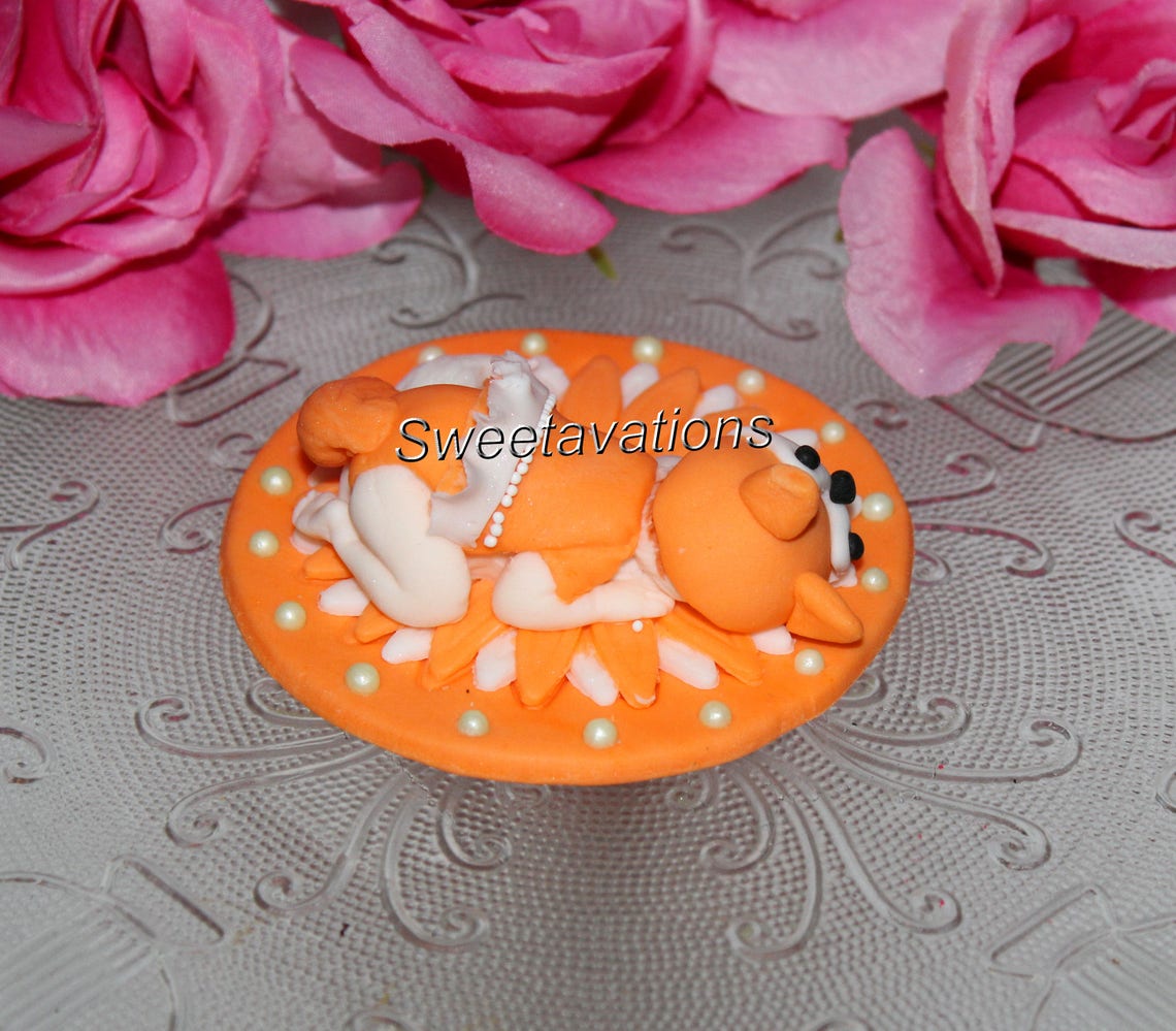 Fondant Baby Fox Cake Topper Fondant Baby Baby Fox Shower | Etsy