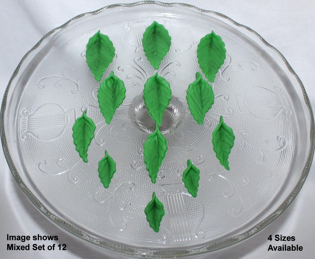 Fondant Leaf Cake Topper, Hand-sculpted Leaves, Woodland Baby Shower ...