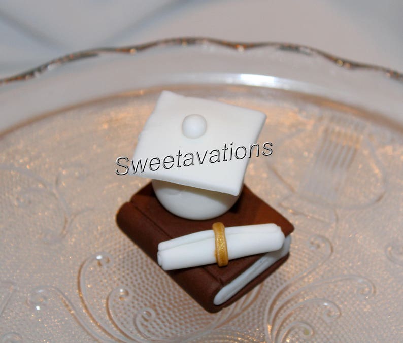 Fondant Graduation Cake Topper Graduation Cupcake Topper - Etsy