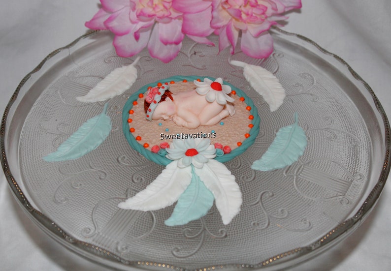 Fondant Native American Baby Cake Topper Tribal Baby Topper | Etsy