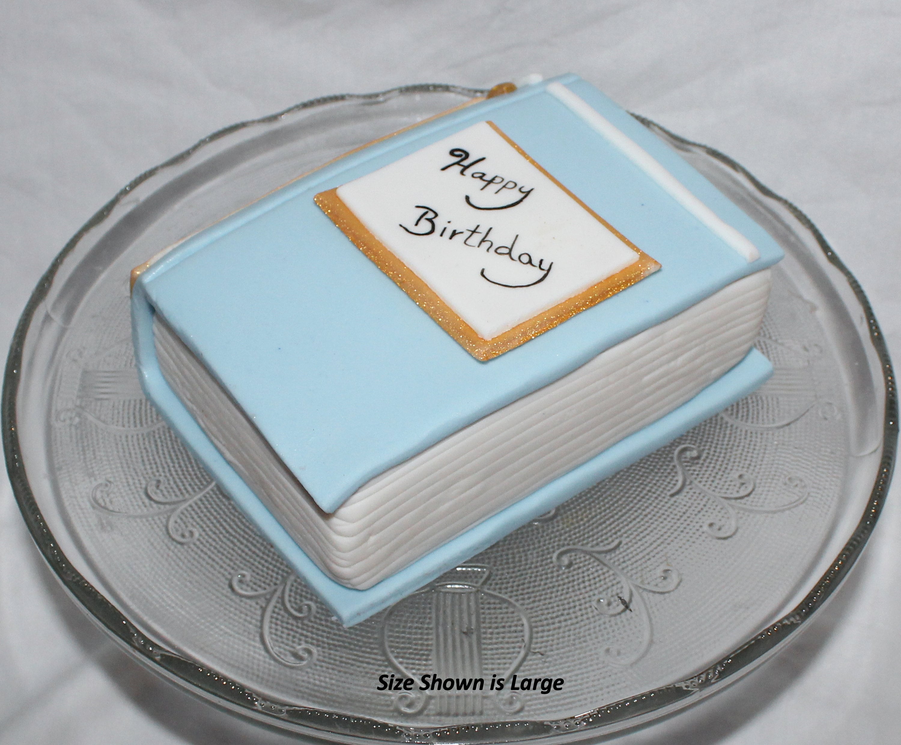 Fondant Book Cake Topper Book Topper Fondant Birthday - Etsy