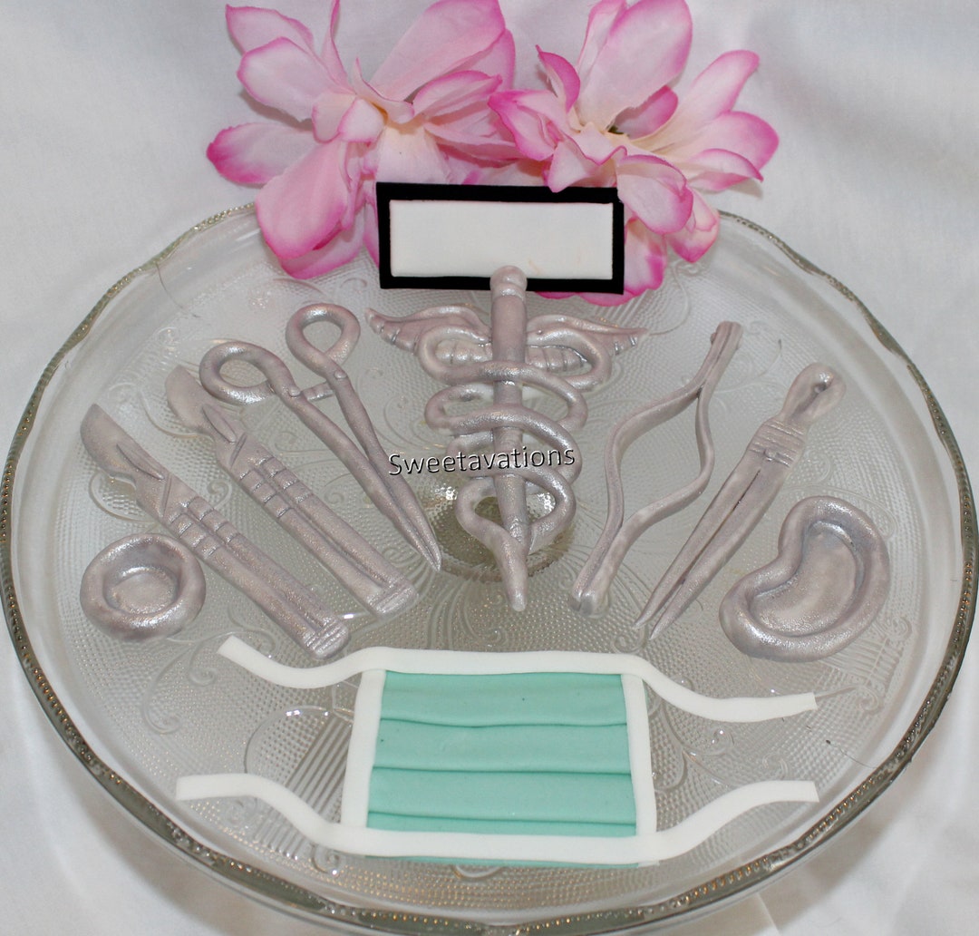 Fondant Surgeon Cake Topper - Fondant Stethoscope - Doctor Topper ...