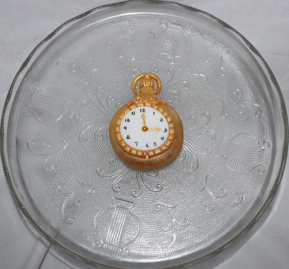 Fondant Pocket Watch Cake Topper Fondant Alice in Wonderland | Etsy