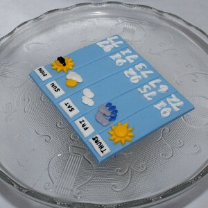 Fondant Weather Cake Topper - Weather Forecast - Fondant Meteorologist ...