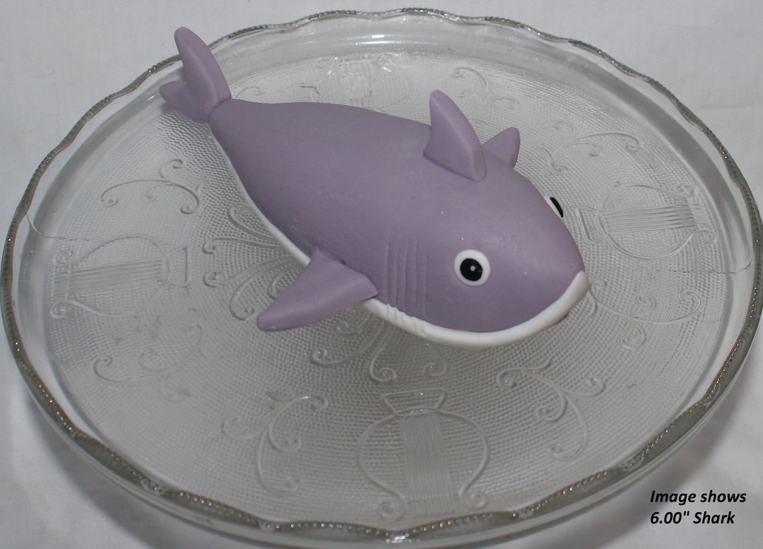 Fondant Shark Cake Topper - Shark Topper - Sea Creature Topper - Under ...