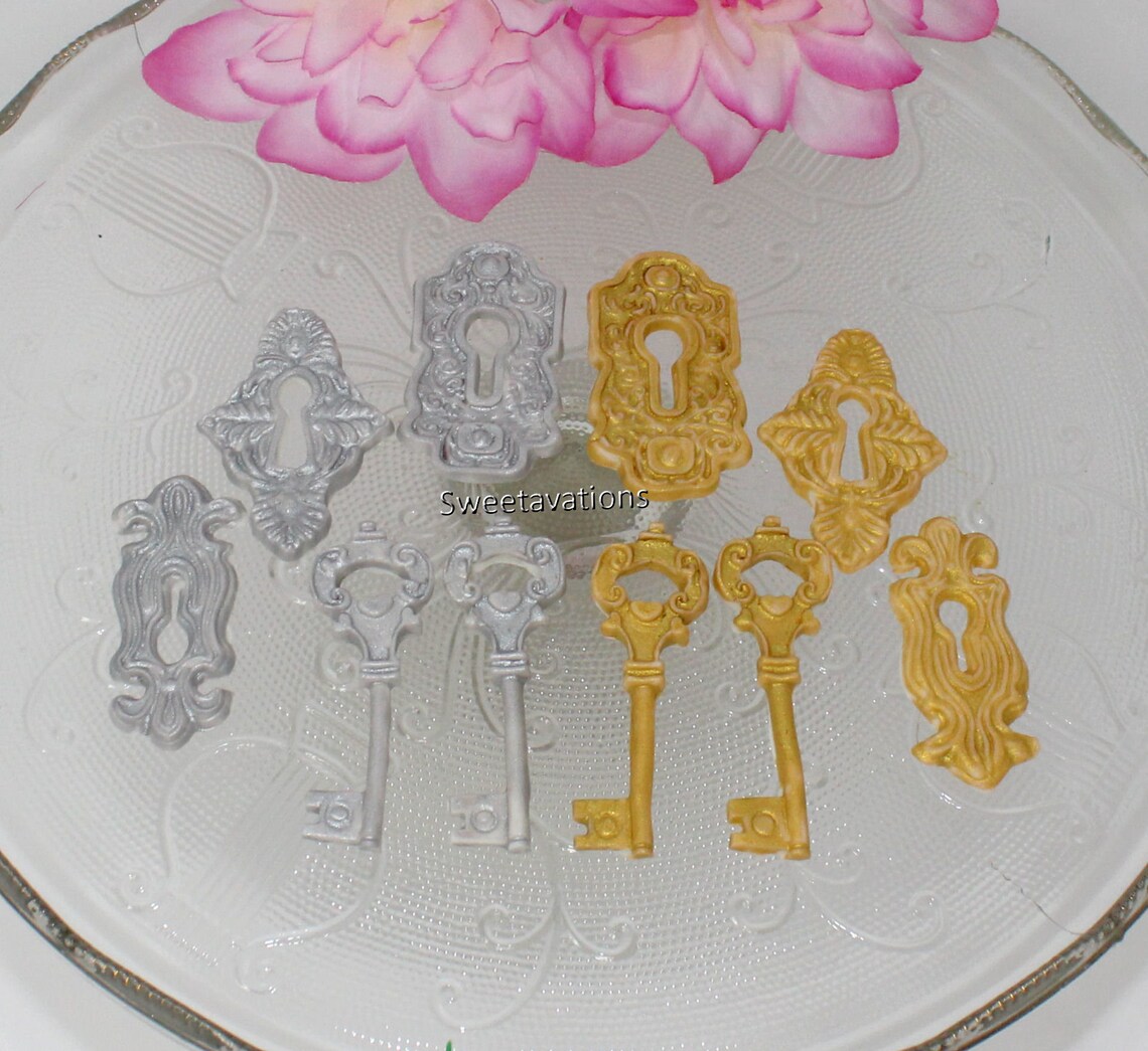 Fondant Lock Cake Topper Fondant Key Lock Topper Key | Etsy