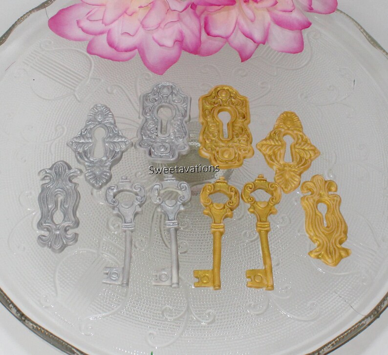 Fondant Lock Cake Topper Fondant Key Lock Topper Key | Etsy