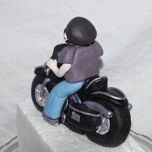 Fondant Motorcycle Cake Topper - Motorcycle Topper - Fondant Biker ...