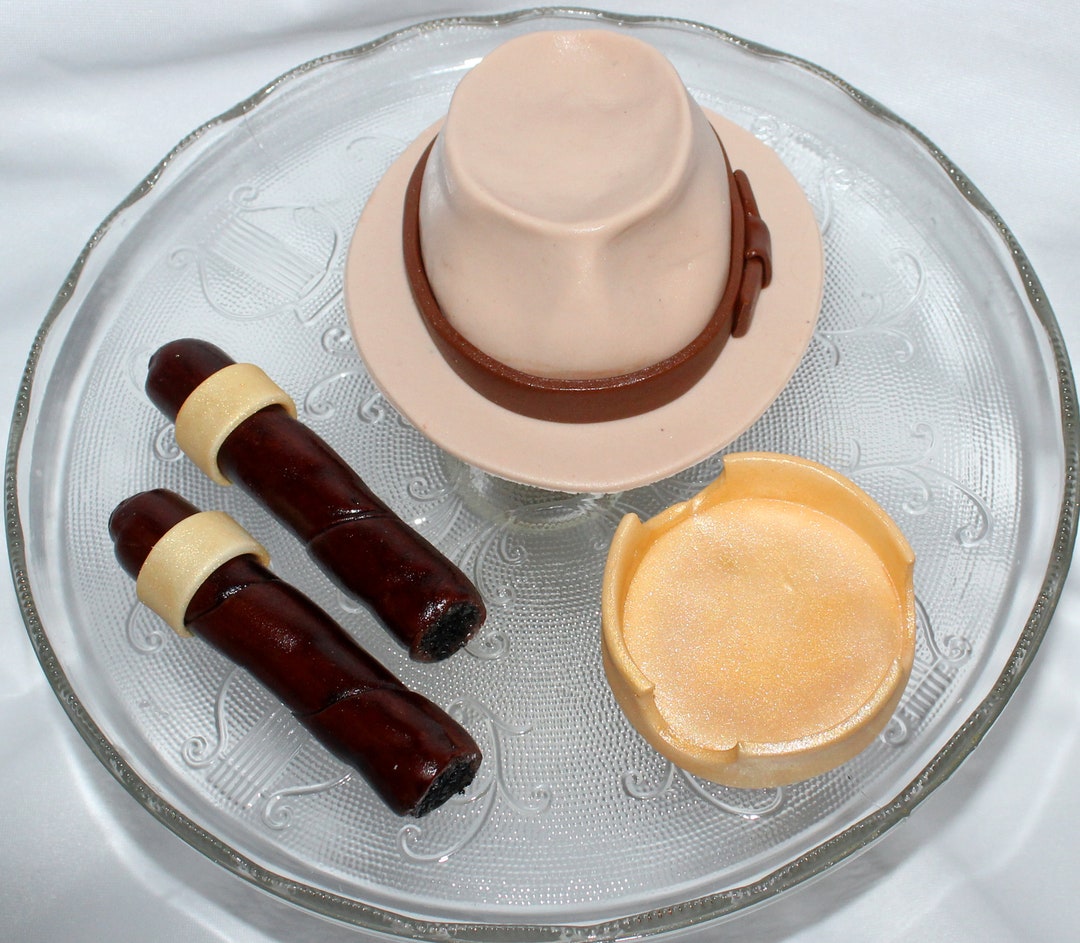 Fondant Fedora Cake Topper - Fedora Topper - Fondant Hat - Hat Cake ...