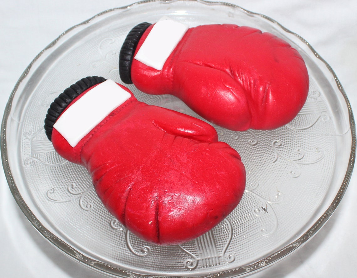 Fondant Boxing Glove Cake Topper - Boxing Glove Topper - Fighting Theme ...