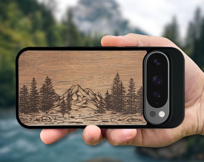 Cherry Sitka -real Wood iPhone Case- iPhone 17 Pro, 16,15 Samsung ...