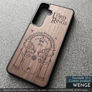Custom Logo Engraved Wooden Galaxy Phone Case S26 Ultra, S25 FE, S24 ...