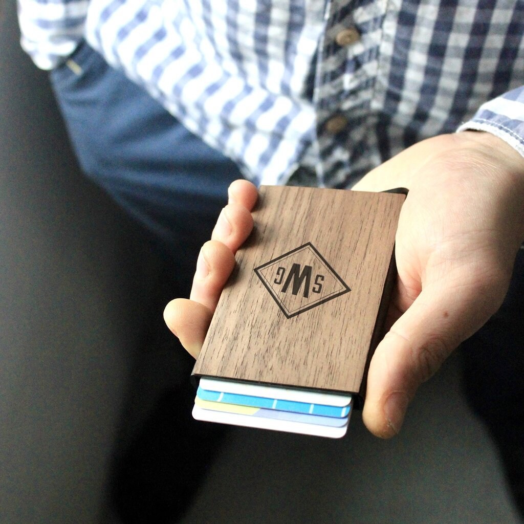 Personalized Credit Card Holder Wallet With RFID Personalized | Etsy