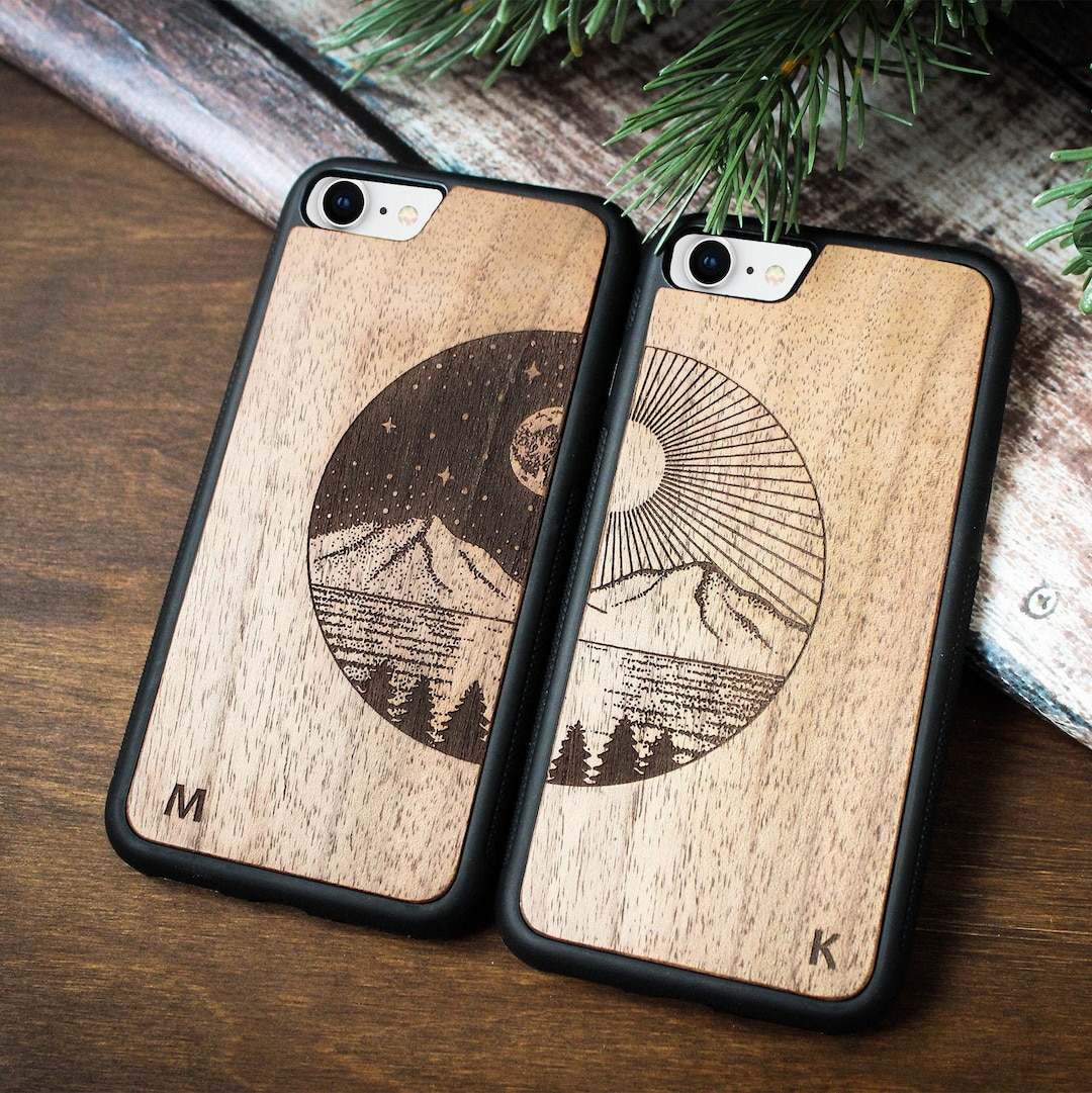Personalized Couple Wooden Magsafe iPhone Case 17 Air, 16 Pro Max, 15 ...
