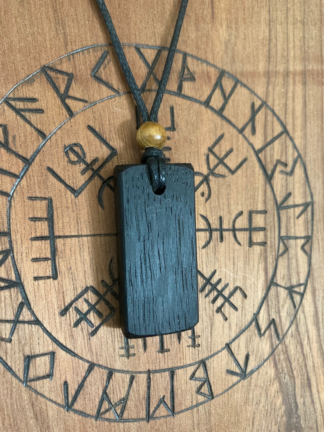 4,500 - 5,000 Year Old Bog Oak Protection Talisman Stick Pendant ...