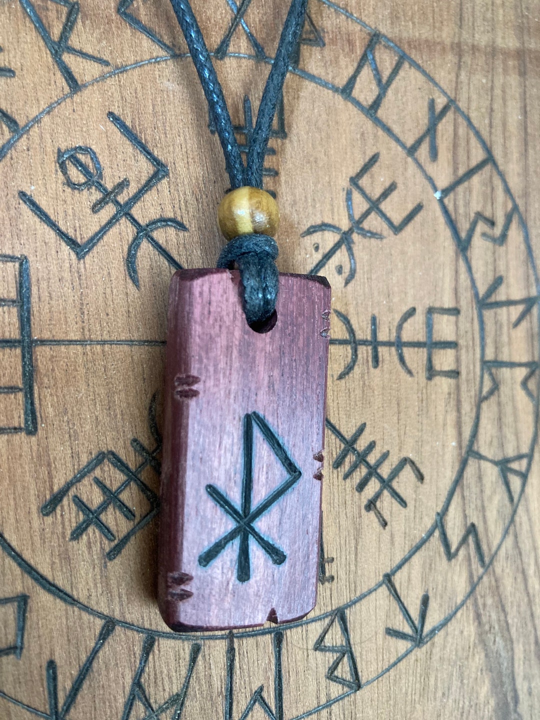 Purpleheart Love Bindrune Talisman Pendant Necklace. free UK - Etsy