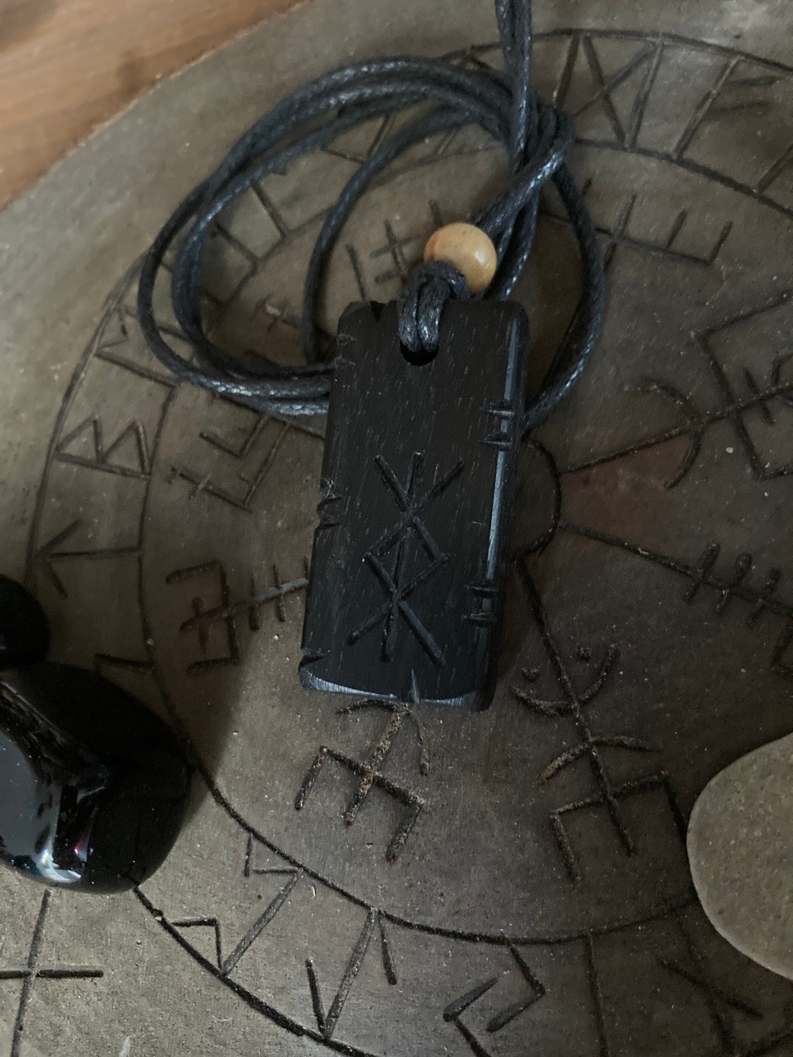 Protection Bindrune 4500 5000 Year Old Bog Oak Protection - Etsy