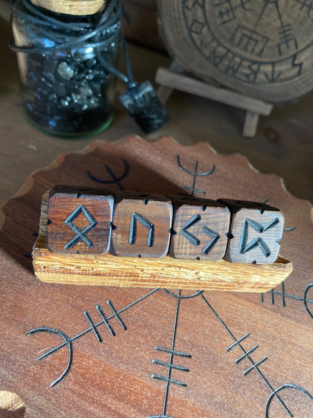 Ancient Bog Yew Hardwood Hand Burnt Wooden Elder Futhark Rune - Etsy