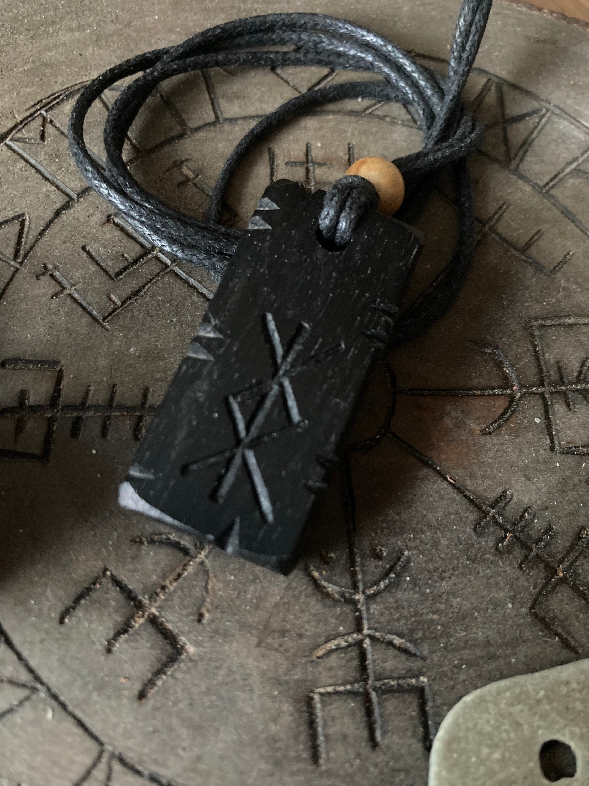 Protection Bindrune 4500 5000 Year Old Bog Oak Protection - Etsy