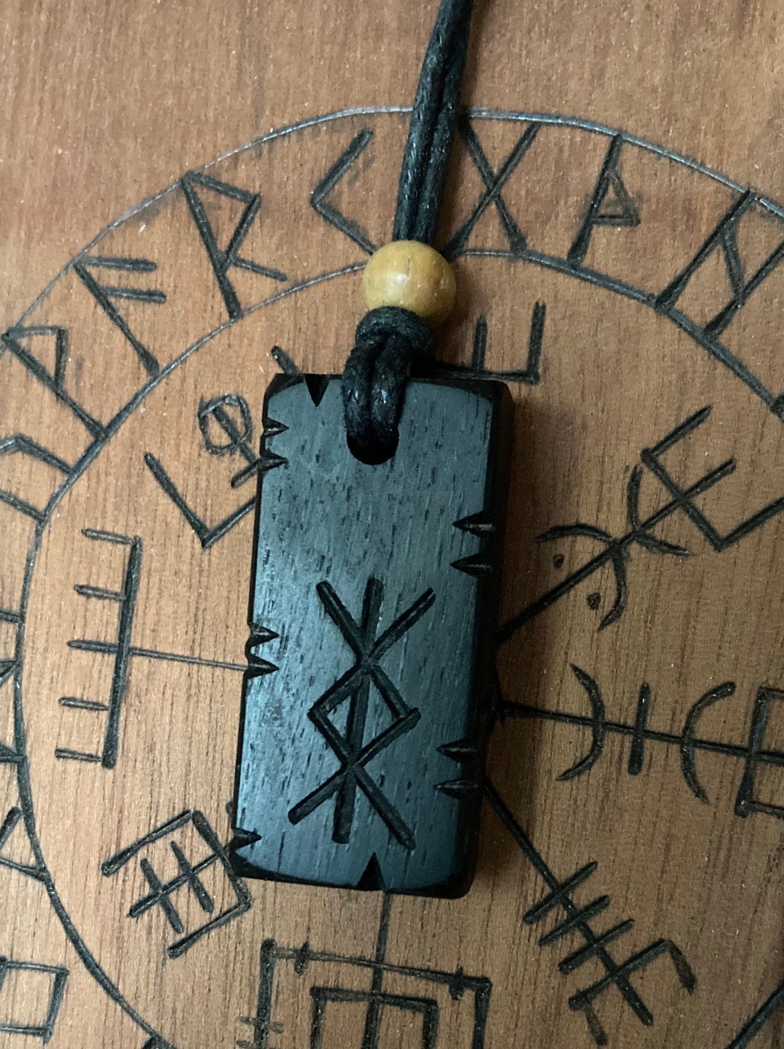 Protection Bindrune 4500 5000 Year Old Bog Oak Protection - Etsy