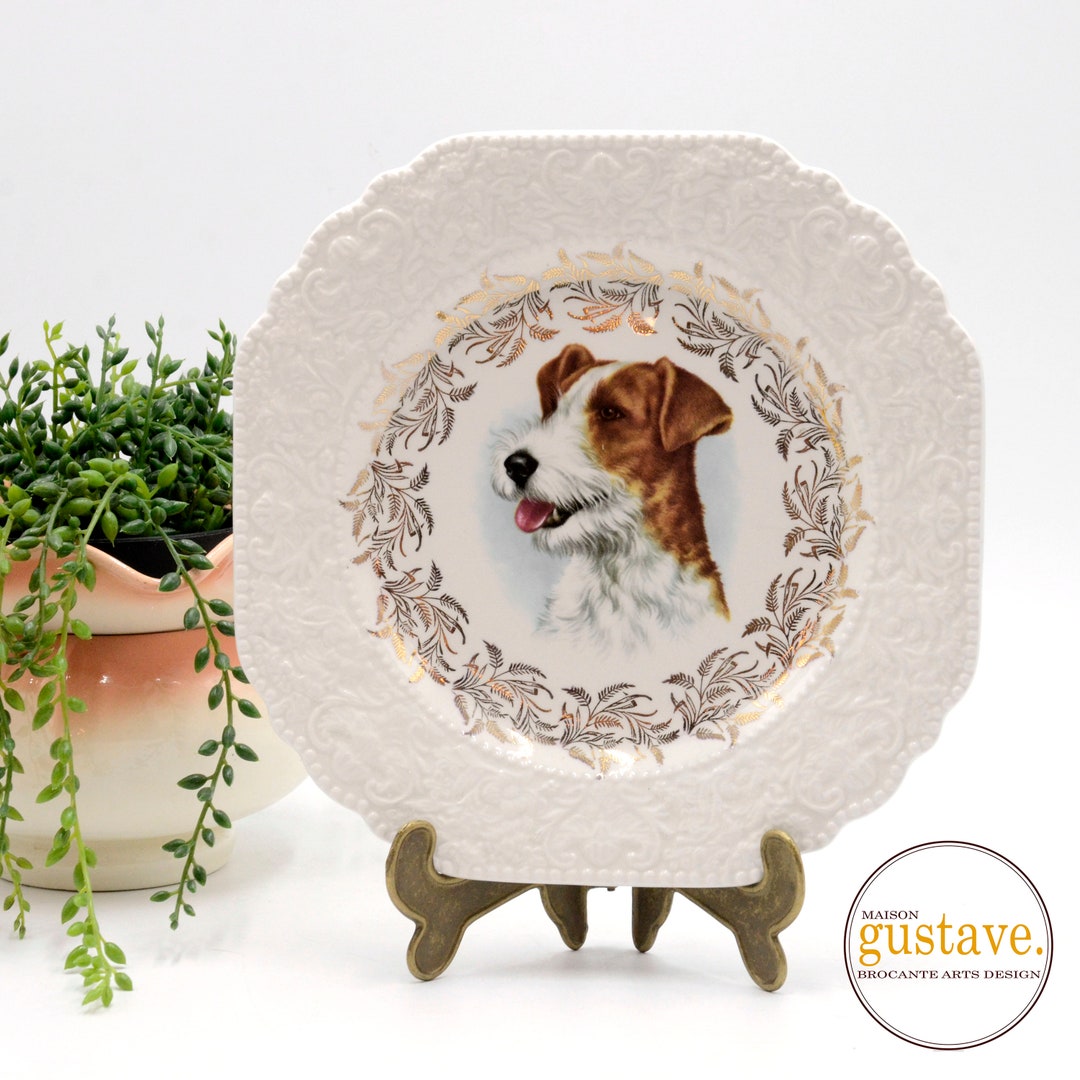 2 Lord Nelson Pottery Decorative Plates, England, Jack Russell Terrier ...