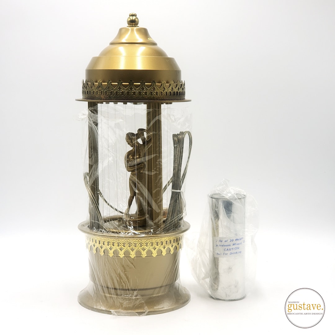 Vintage NIB Rain Oil Lamp | Oil Lamp, Rainfall and Golden Goddess | Art ...