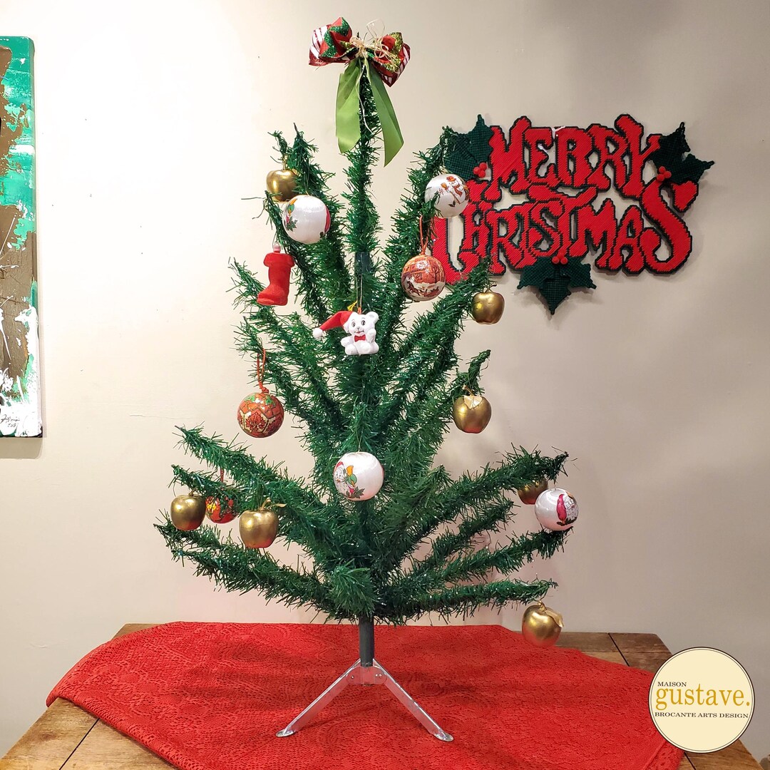 Vintage 3ft Artificial Christmas Tree in Green Cellophane in Its ...