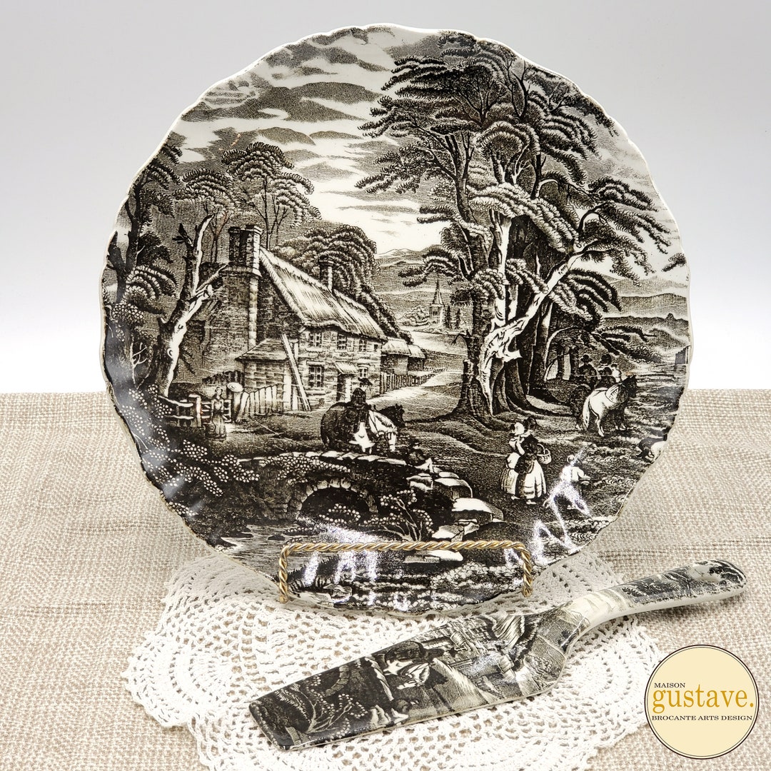 Presentation Plate and Vintage Pie Server | Old Foley, Staffordshire ...
